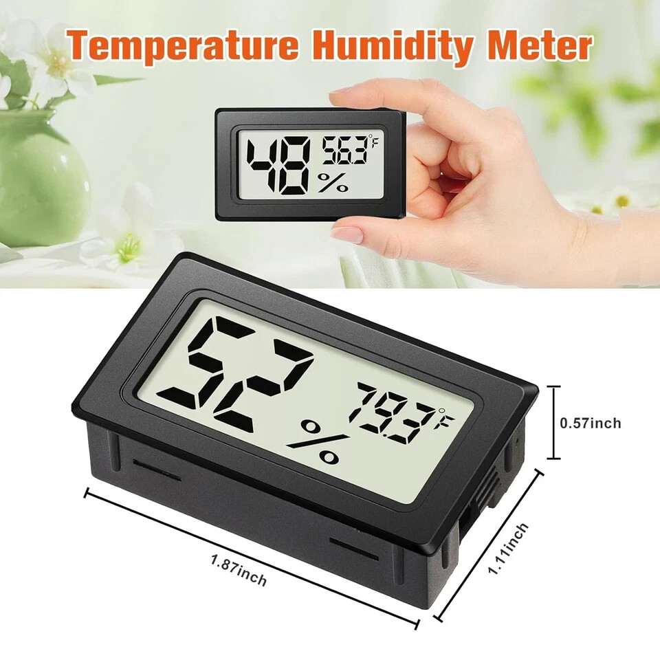 6 Pack Mini Hygrometer Indoor Humidity Meter, Small Digital Thermometer ...