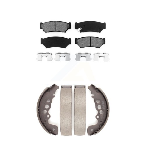 Semi-Metallic Brake Pads & Drum Shoe Front Rear Kit For Chevrolet ...