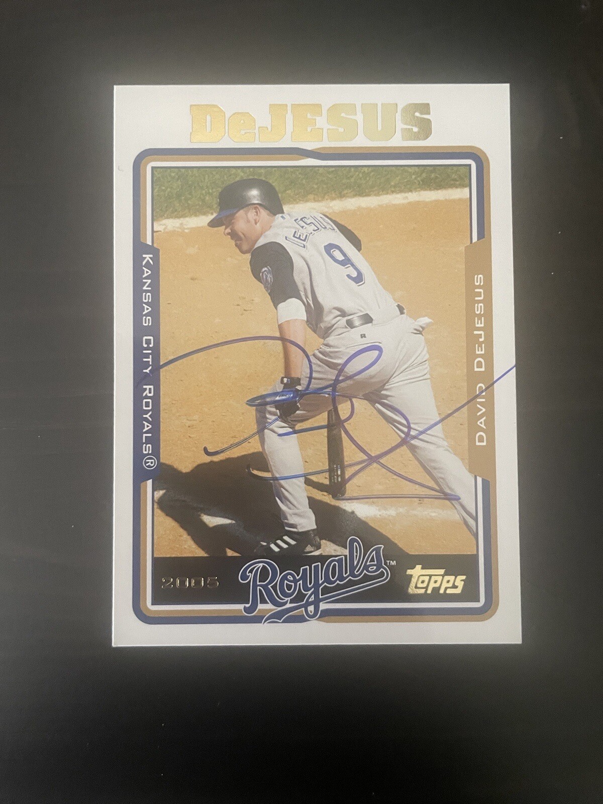 2005 Topps #474 David DeJesus Kansas City Royals Signed Card ...
