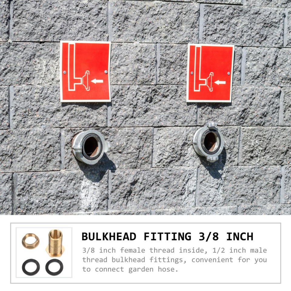 Set of 2 Tank Connector Water Hose Fittings Bucket Adapter Pipe ...