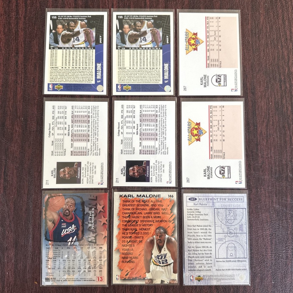 Karl Malone Basketball Card 1990s Lot of 70 HOF 🔥 | eBay