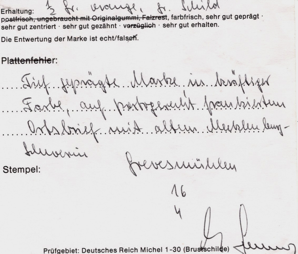 DR Ortsbrief GREVESMÜHLEN mit 18 EF Prüfungsbefund Sommer BPP | eBay.de