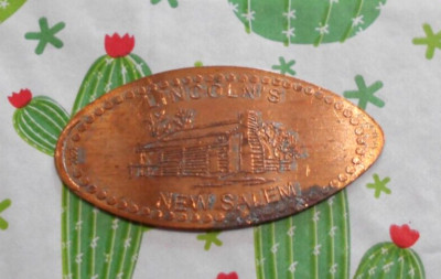 New Salem elongated penny Petersburg IL USA cent Abe Lincoln House ...