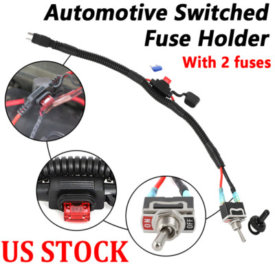 US Automotive Switched Fuse Holder with Fuses Kit For Mini Blade Fuse ...
