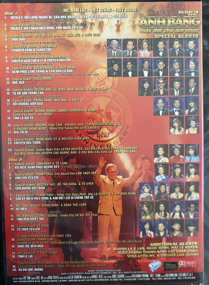 ASIA DVD 62 ANH BẰNG một đời cho âm nhạc (2-Disc DVD Set). | eBay