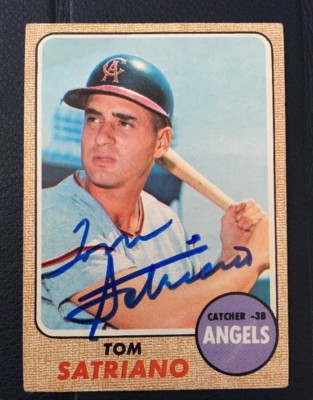 TOM SATRIANO 1968 TOPPS AUTOGRAPHED SIGNED AUTO BASEBALL CARD 238 ...