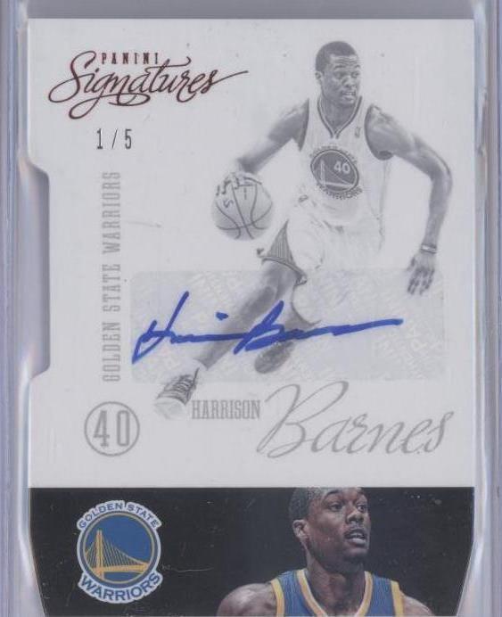 2012-13 Panini Signatures - Harrison Barnes #3 Red Die-Cut /5 (AU, RC ...