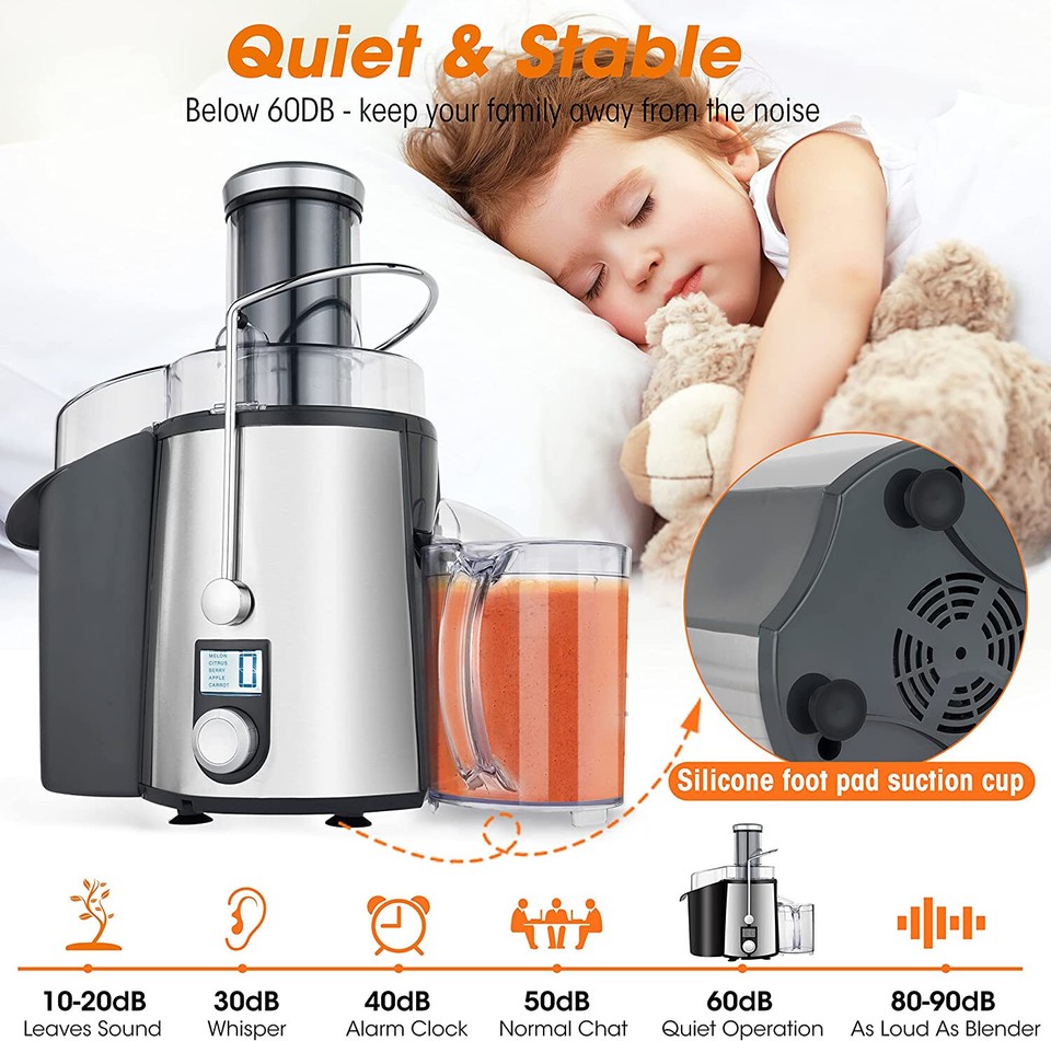 1000W 5 Speeds LCD Screen Centrifugal Juicer Machine for Vegetables ...