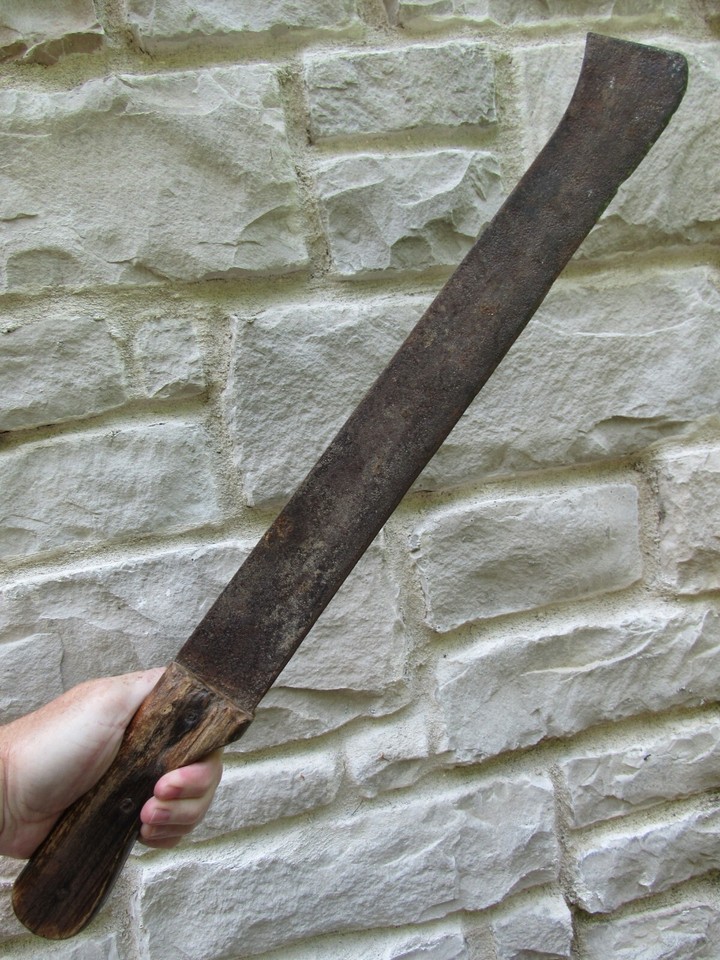 antique primitive machete AXE MACHETTE CLEAVER KNIFE SWORD WEAPON TOOL ...