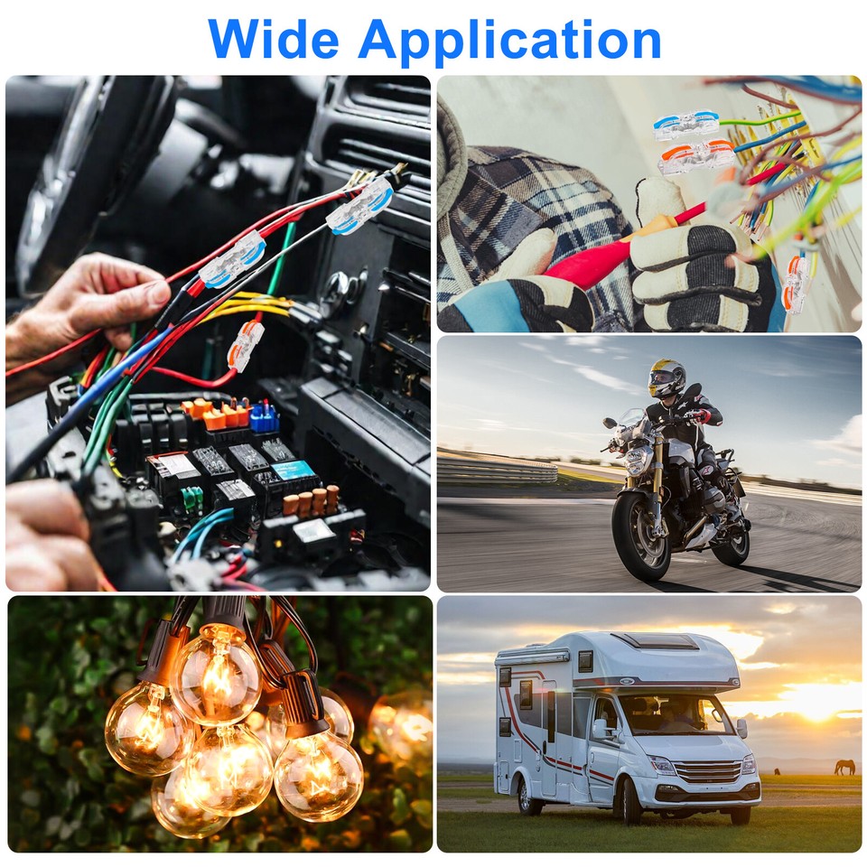 80Pcs 28-12AWG Lever Wire Connectors Quick Connect Electrical Splicing ...