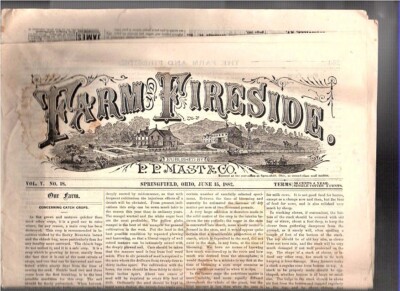JUNE 15, 1882 FARM AND FIRESIDE NEWSPAPER--Great Ads & Atricles--FREE ...