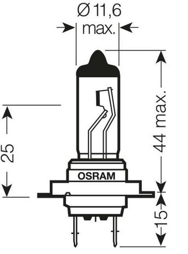 2 X OSRAM H7 499 477 12V 55W Halogen Car Headlight Headlamp Dipped Fog ...