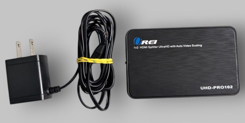 REI UHD-PRO102 1x2 HDMI Splitter UltraHD with Auto Video Scaling HDMI ...