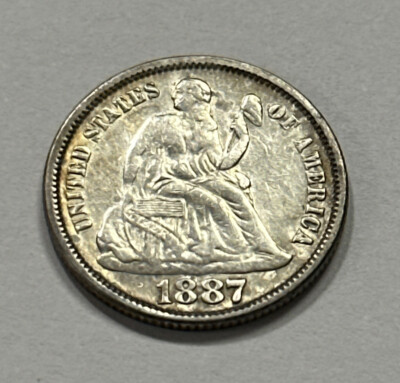 1887-P Seated Liberty Silver Dime Great Condition. #1840 | eBay