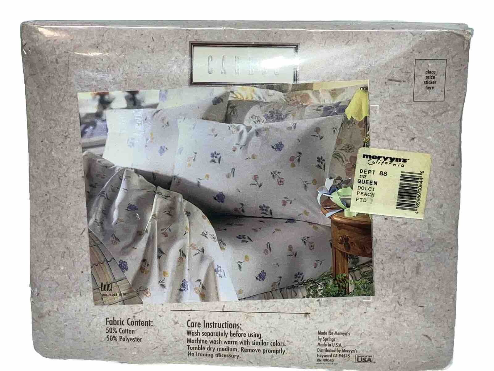 Vintage Caress Queen Flat Sheet Dolci Peach No Iron Percale 90” X 102 ...