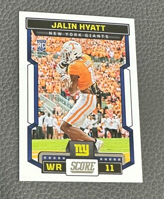 2023 Panini Score Jaylin Hyatt #347 RC New York Giants Tennessee ...