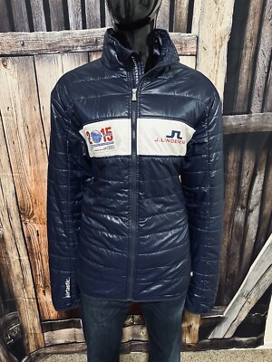 J.Lindeberg Dark Blue & White 2015 Audi Full Zip Alpine Ski Jacket Size ...