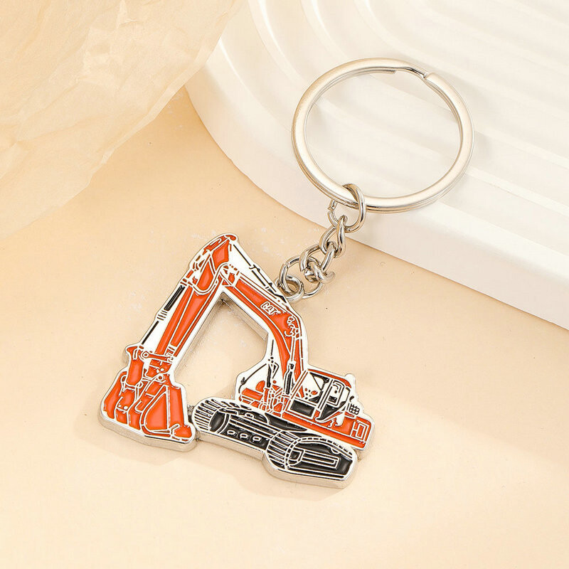 Creative Zinc Alloy Stereo Excavator Backhoe Keychain Bag Pendant Car ...
