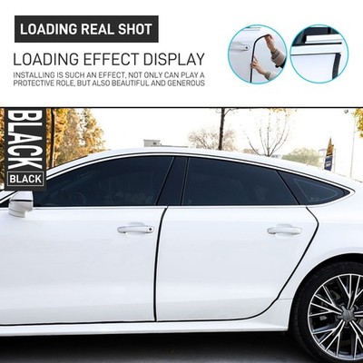 Fit Car SUV Door Edge Strip Trim Length 40Ft Black Color U Channel Edge ...