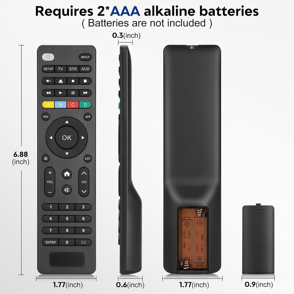 Lightweight Universal Remote for TVs and Streaming Devices - 30 Feet ...