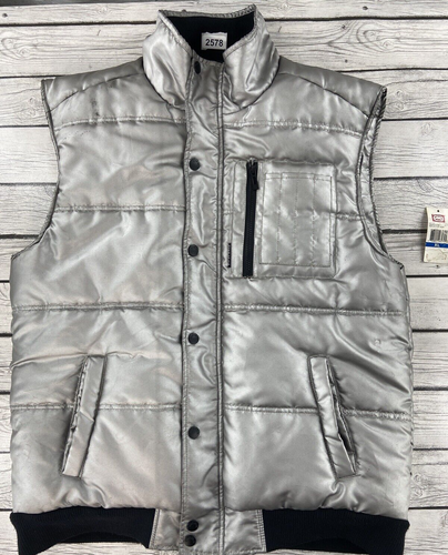 Ecko Unltd Reflective Silver Vest sz XL Mens Hip Hop Streetwear | eBay