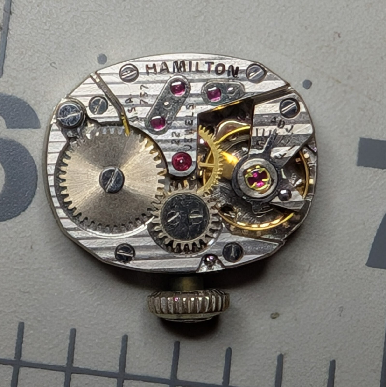 VINTAGE~HAMILTON 757~22J USA WATCH MOVEMENT - Parts/Repair - Bad ...
