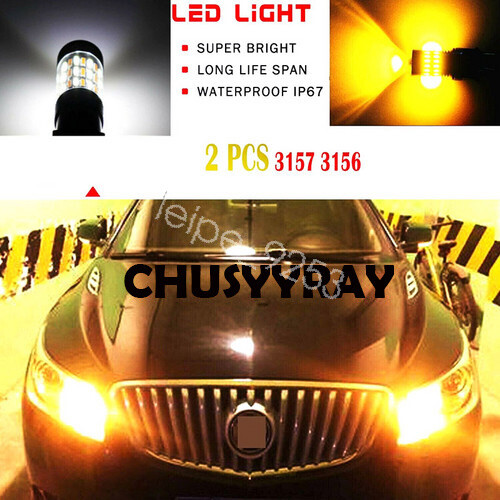 2X 3457 3157 LED Front Turn Signal Light Switchback For Dodge Ram 1500 ...