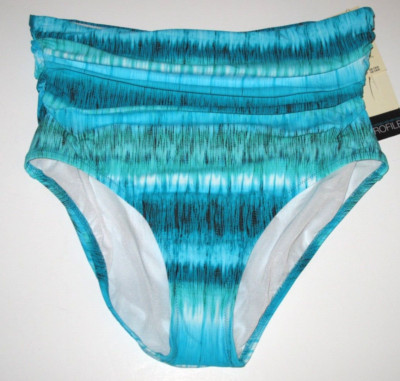 Profile by Gottex Women's 16 Turquoise Blue High Waist Swimsuit Bottoms ...