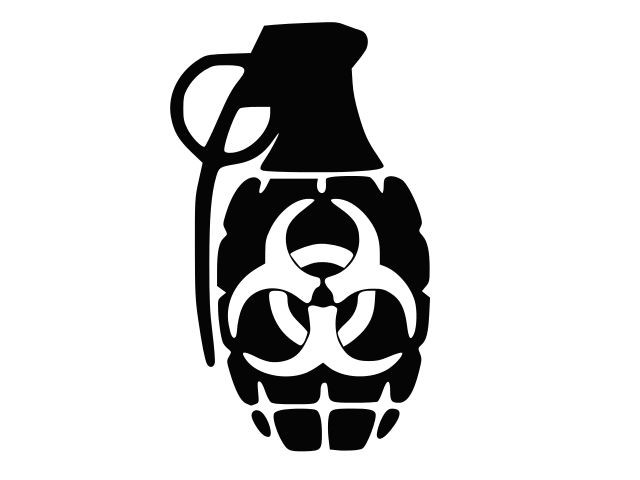 BIOHAZARD HAND GRENADE Vinyl Decal Car Sticker Wall Truck CHOOSE SIZE ...