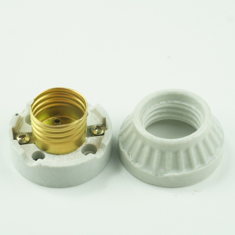 1x E26 E27 Light Socket Porcelain Ceramic Screw Socket Lamp Holder Bulb ...