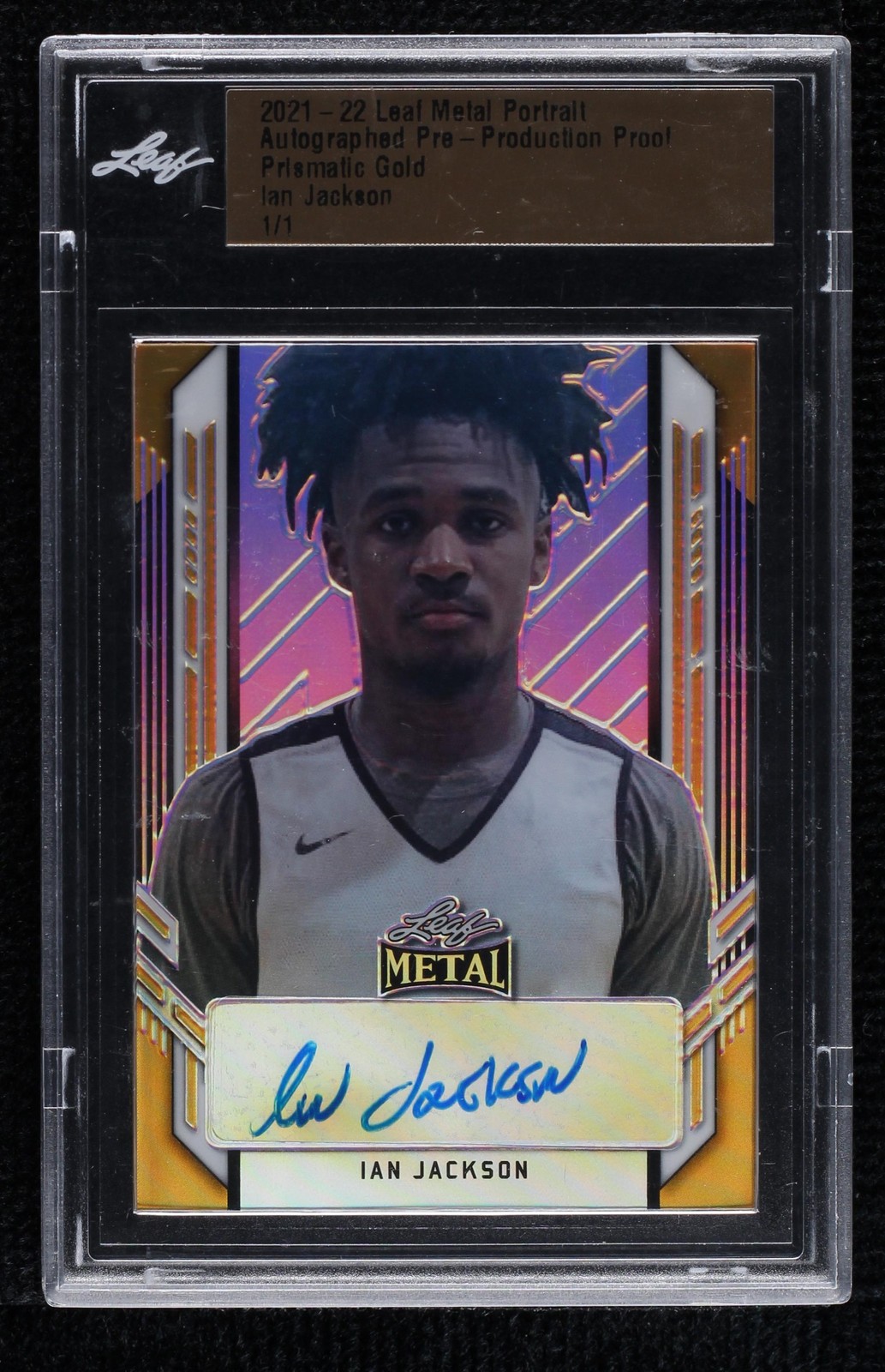 2021-22 Leaf Metal - Portrait Autographs Ian Jackson #PA-IJ1 Pre ...