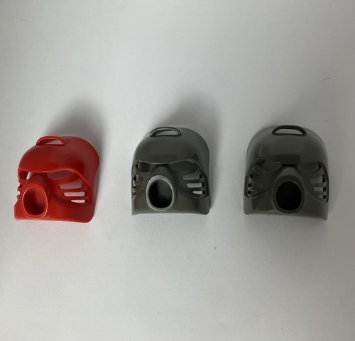 (3x) 32505 Bionicle Mask Lot Toa Kanohi 2 gray + 1 red | eBay