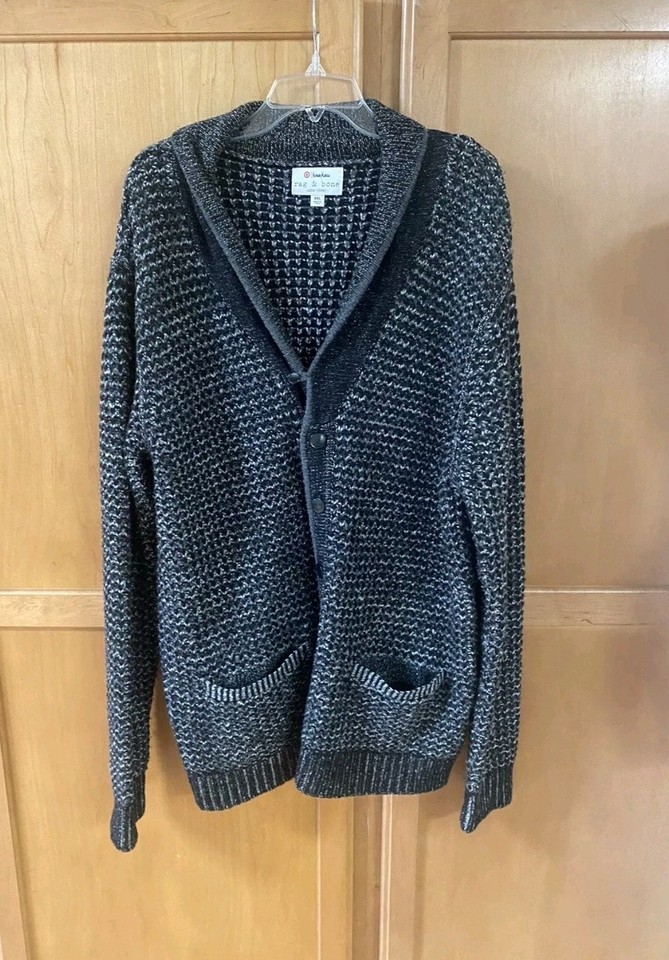Neiman Marcus Men's Rag & Bone For Target Knit Cardigan Grey and Black ...