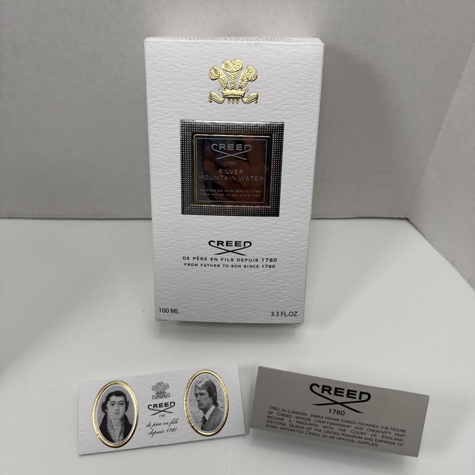 Creed Silver Mountain Water 100ml Empty Box w/ Inserts - Empty Box Only ...