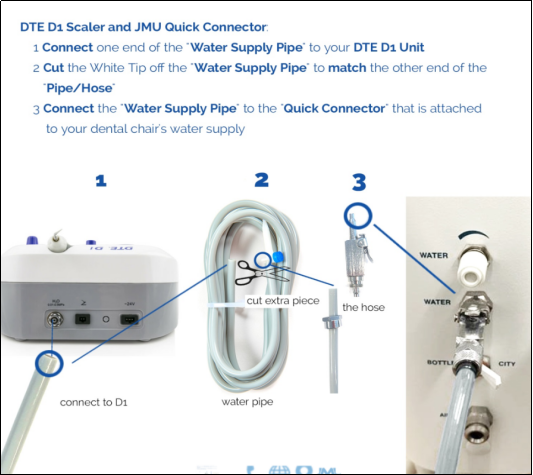 Dental Curettes & Scalers Woodpecker DTE D1 Blue Dental Ultrasonic ...