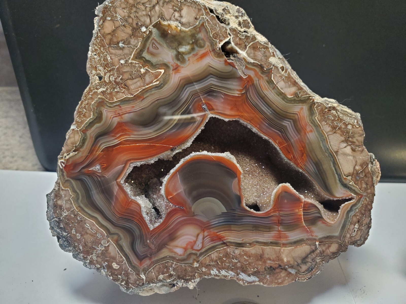 Museum Quality Thunderegg Polished Baker Ranch Large Banded 5'x4' Agate ...