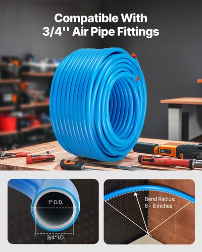 VEVOR Air Compressor Line Kit 3/4'' x 300FT HDPE/Aluminum Shop Air ...