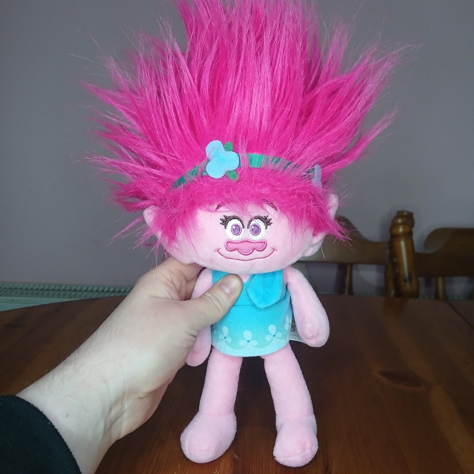 DreamWorks Trolls Poppy Soft Toy Plush Children's Doll Princess Pink 15 ...