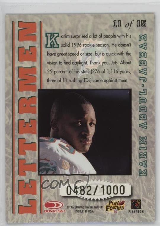 1997 Leaf Lettermen /1000 Karim Abdul-Jabbar #11 | eBay