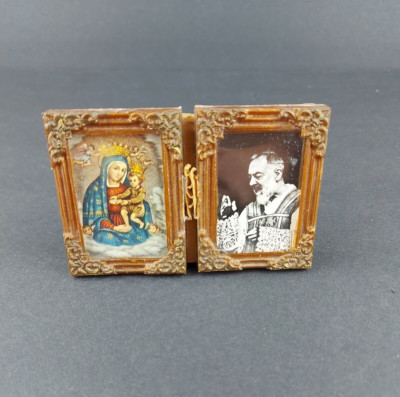 Padre Pio & Madonna and Child Religious Catholic Standing Picture Frame ...