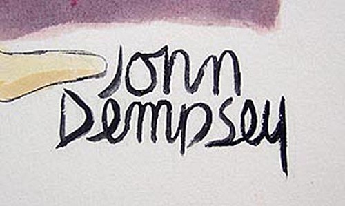 JOHN DEMPSEY Signed c. 1969 Original Watercolor Cartoon - LISTED | eBay