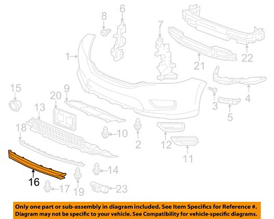 HONDA OEM 13-15 Accord Front Bumper Bumper Components-Lower Molding ...