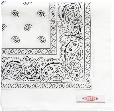 Paisley One Dozen Cowboy Bandanas White 22 X 22 in 12-Pack | eBay
