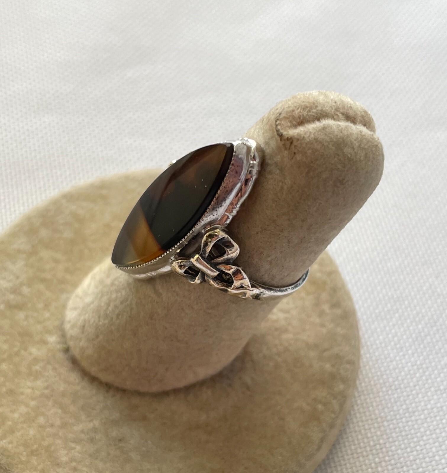 Vintage Clark & Coombs Agate Ring Sterling Silver and… - Gem