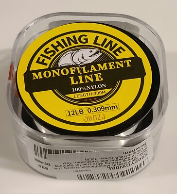Monofilament Nylon Fishing Line - 12lb, 300m - Clear | eBay