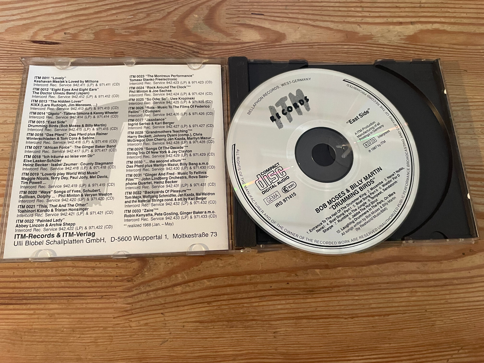 CD Jazz Bob Moses, Billy Martin – Drumming Birds (10 Song) ITM RECORDS ...