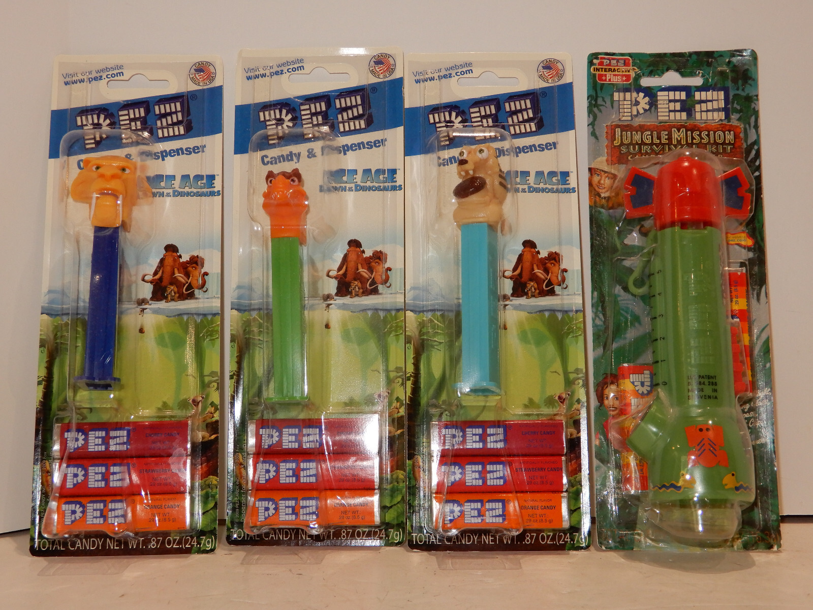 PEZ Lot of 8 Miscellaneous Candy Dispensers Ice Age, Halloween & Jungle ...