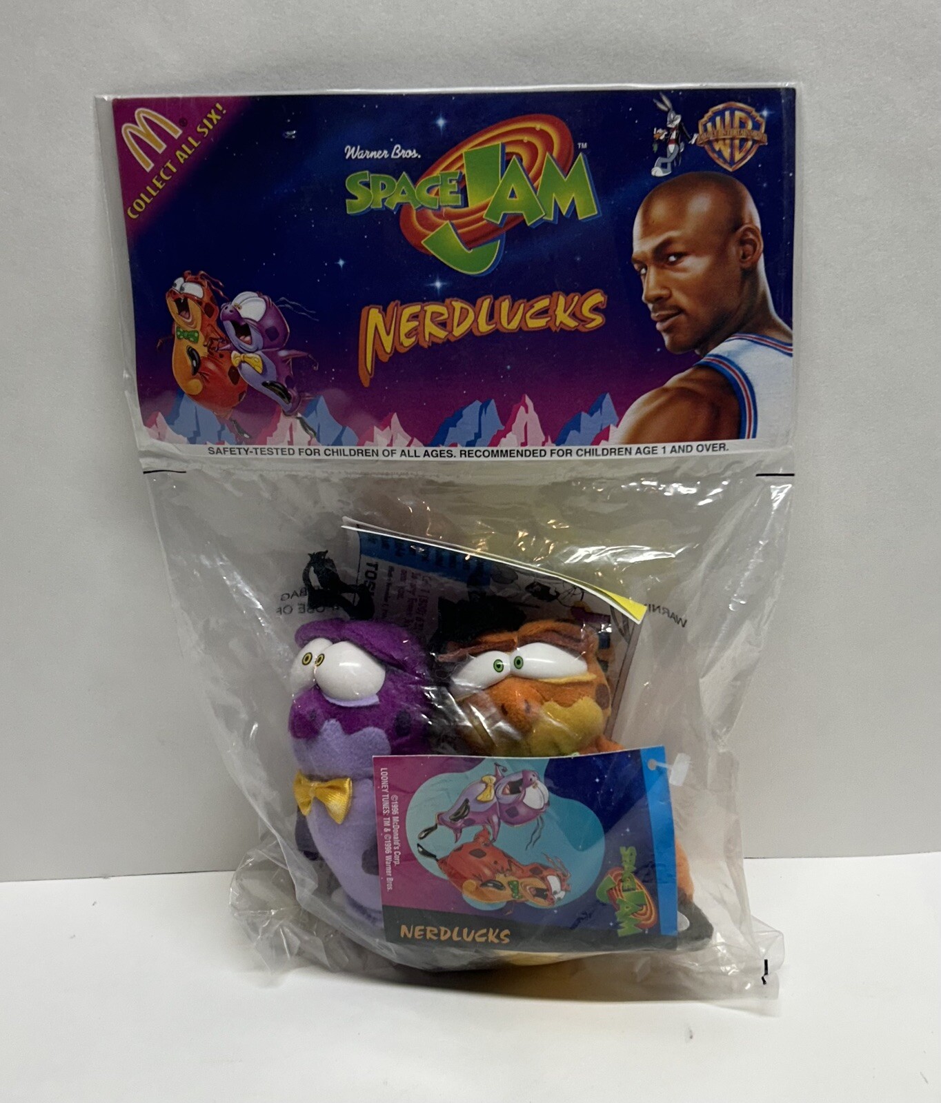 Vtg McDonalds Space Jam Nerdlucks Plush Toys - 1996 - New - Factory ...