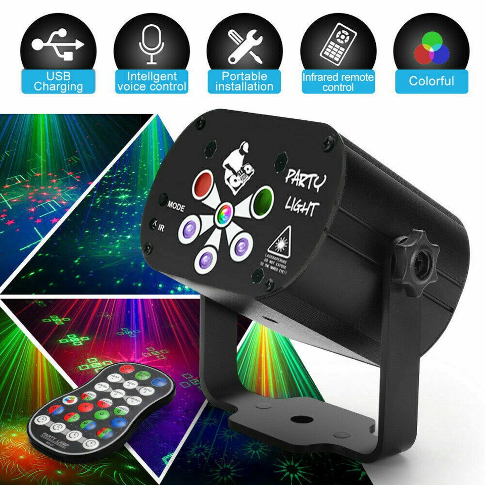 1240 Patterns RGB+UV LED Party Laser Lights Disco DJ Light Stage Show ...