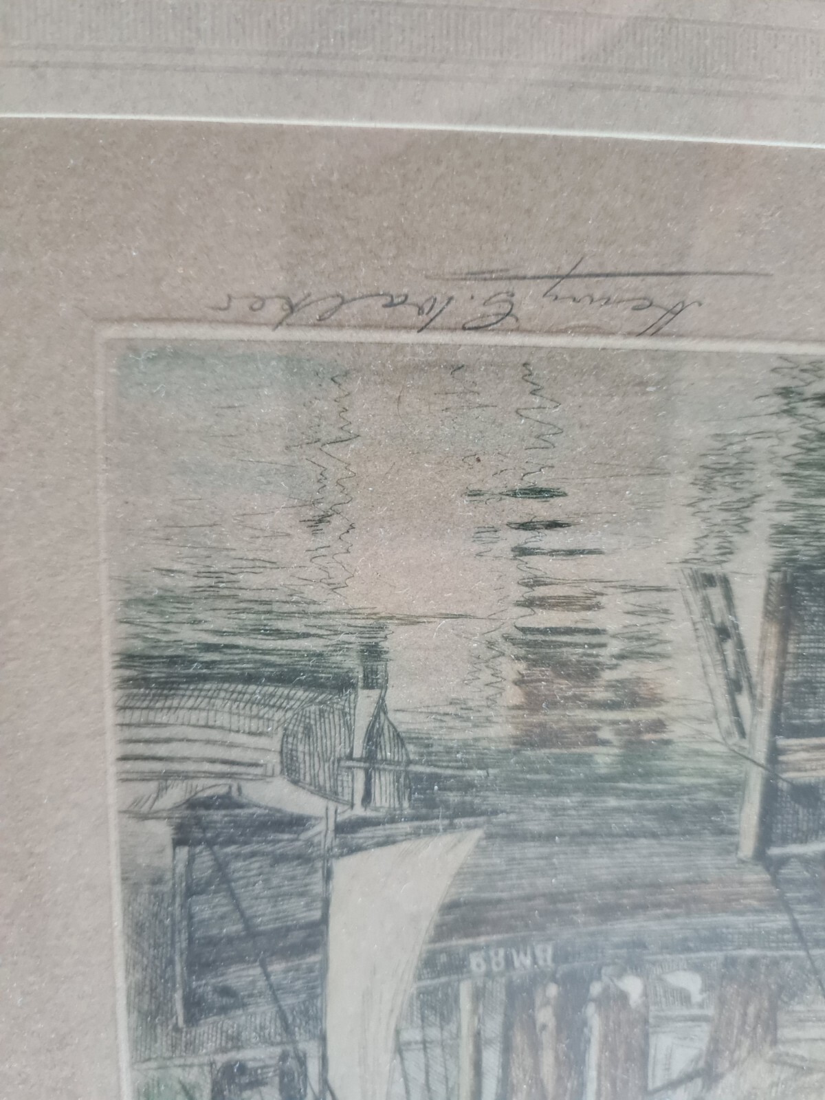 Signed Henry G Walker etching picture 1930s | eBay UK